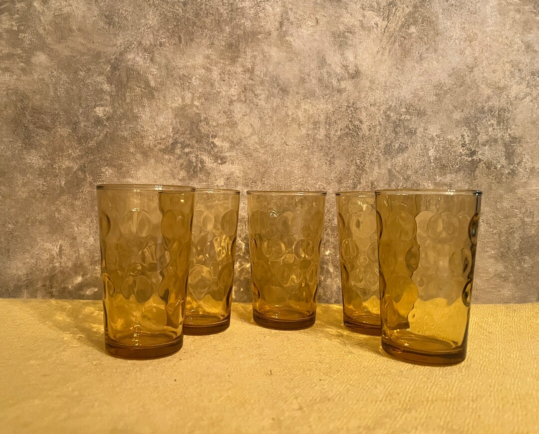 Vintage Continental Can Company Amber El Dorado Optic Circle/dot Juice ...