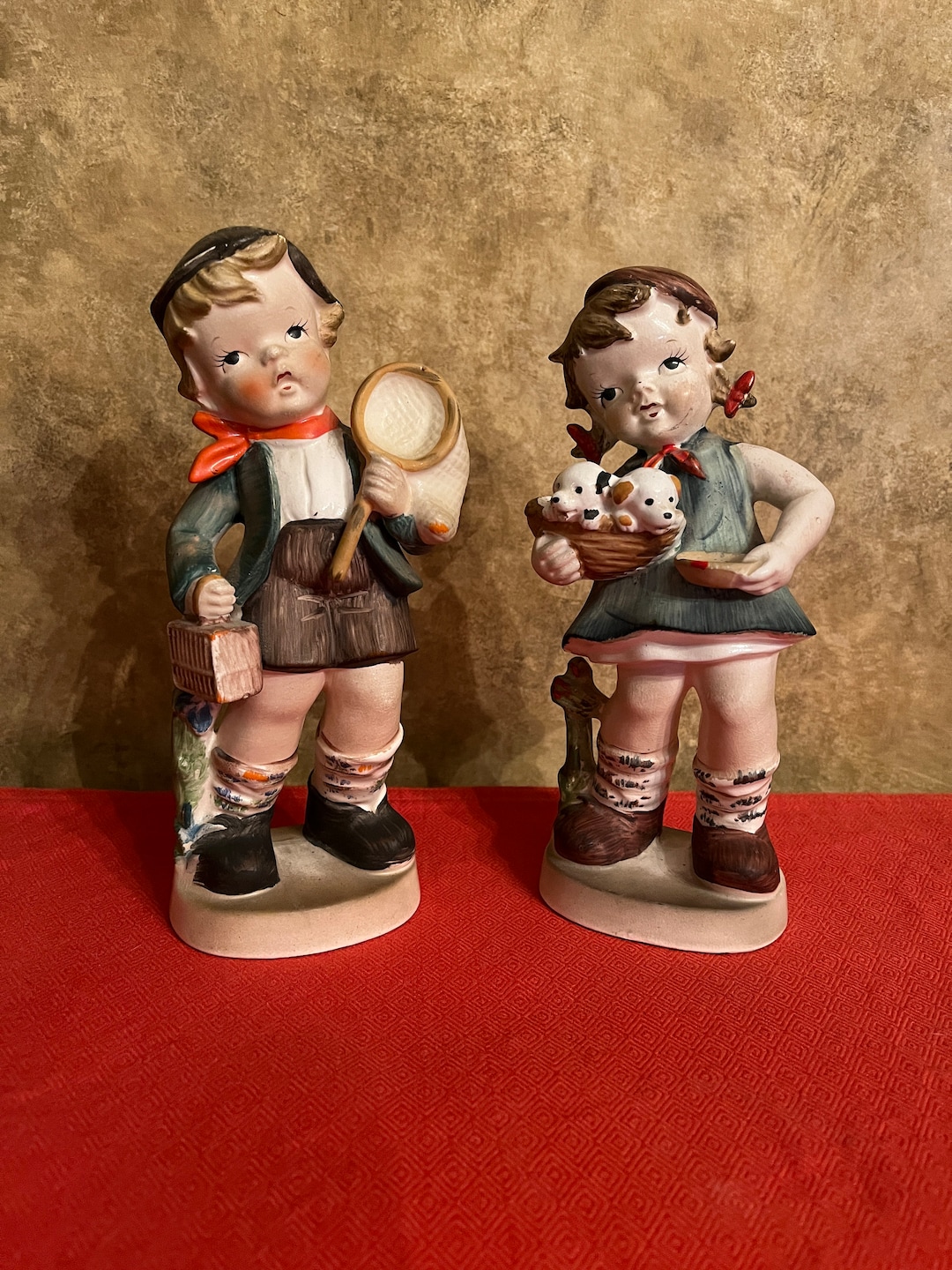 Vintage Enesco Imports of Japan Hummel-like Boy and Girl Figurines ...