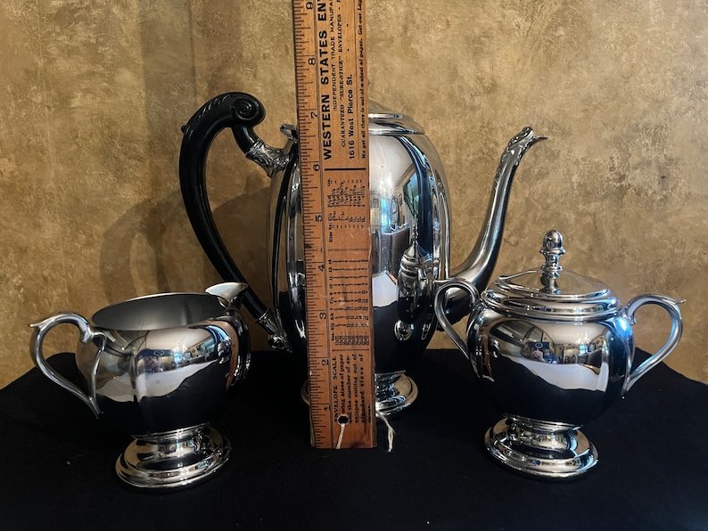 Vintage Farber Bros Art Deco Krome Kraft 3 Piece Tea/coffee Service - Etsy