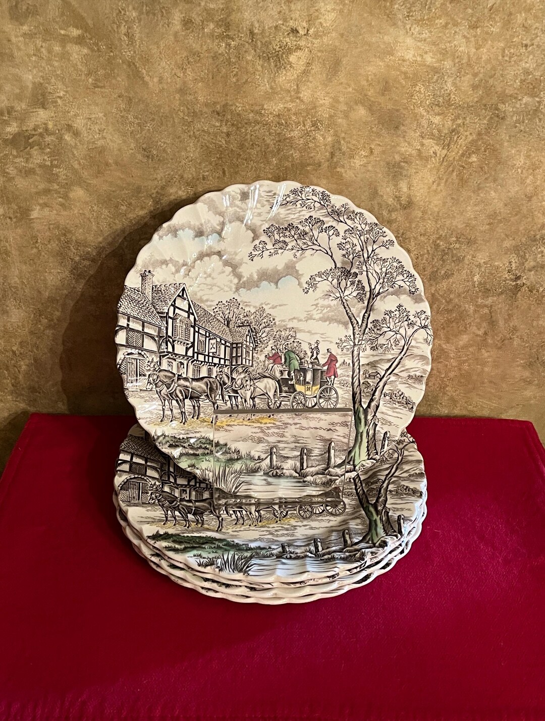 Vintage Myott Royal Mail Dinner Plate: Multicolor Staffordshire Ware - Etsy