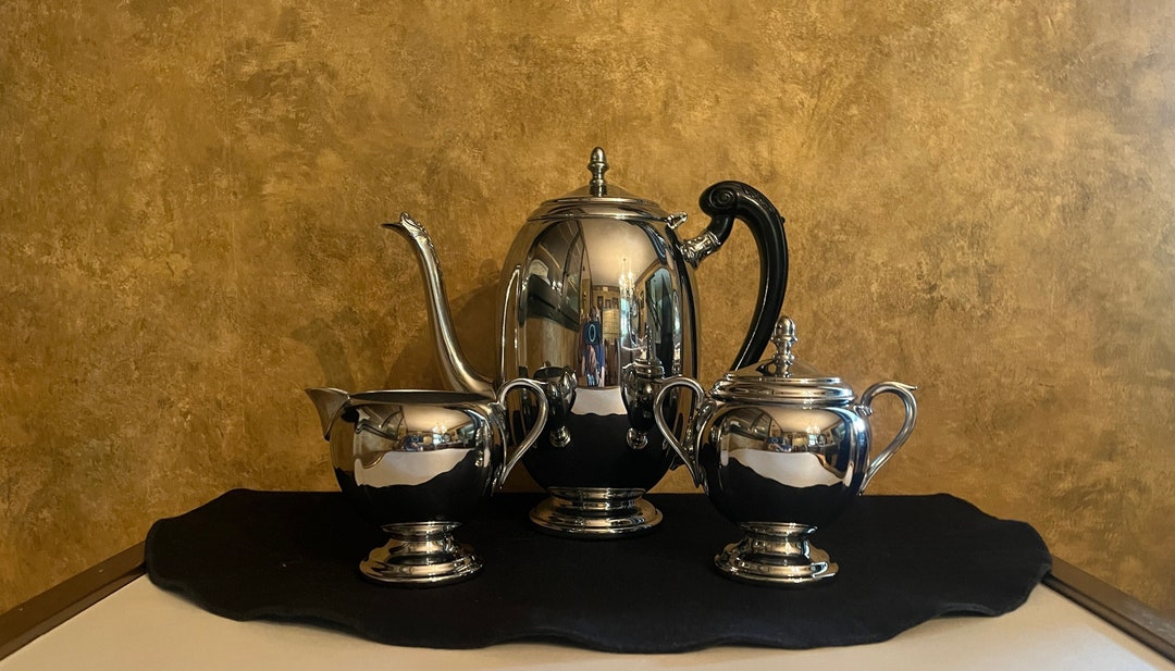 Vintage Farber Bros Art Deco Krome Kraft 3 Piece Tea/coffee Service - Etsy