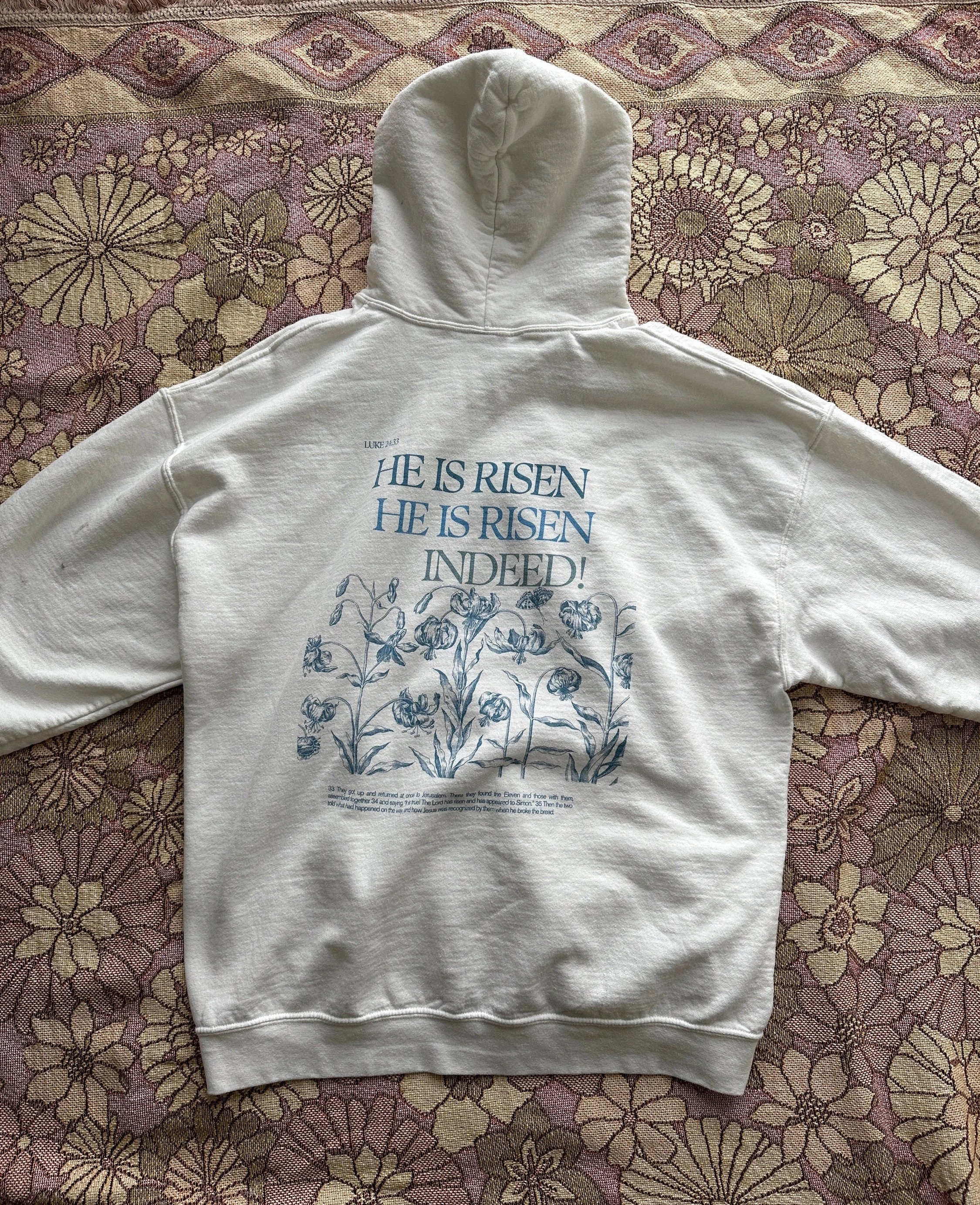 Christian Hoodie Bible Verse Tshirt Jesus Apparel Vintage Floral T ...