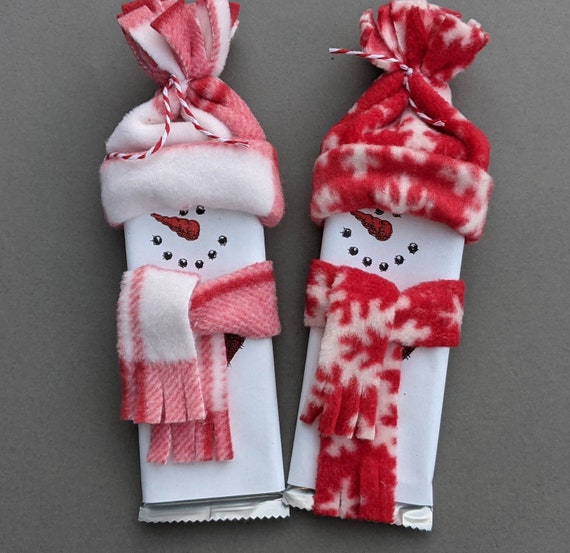 Red Happy Happy Snowman Candy Bar. A Treat to Put a Smile on | Etsy