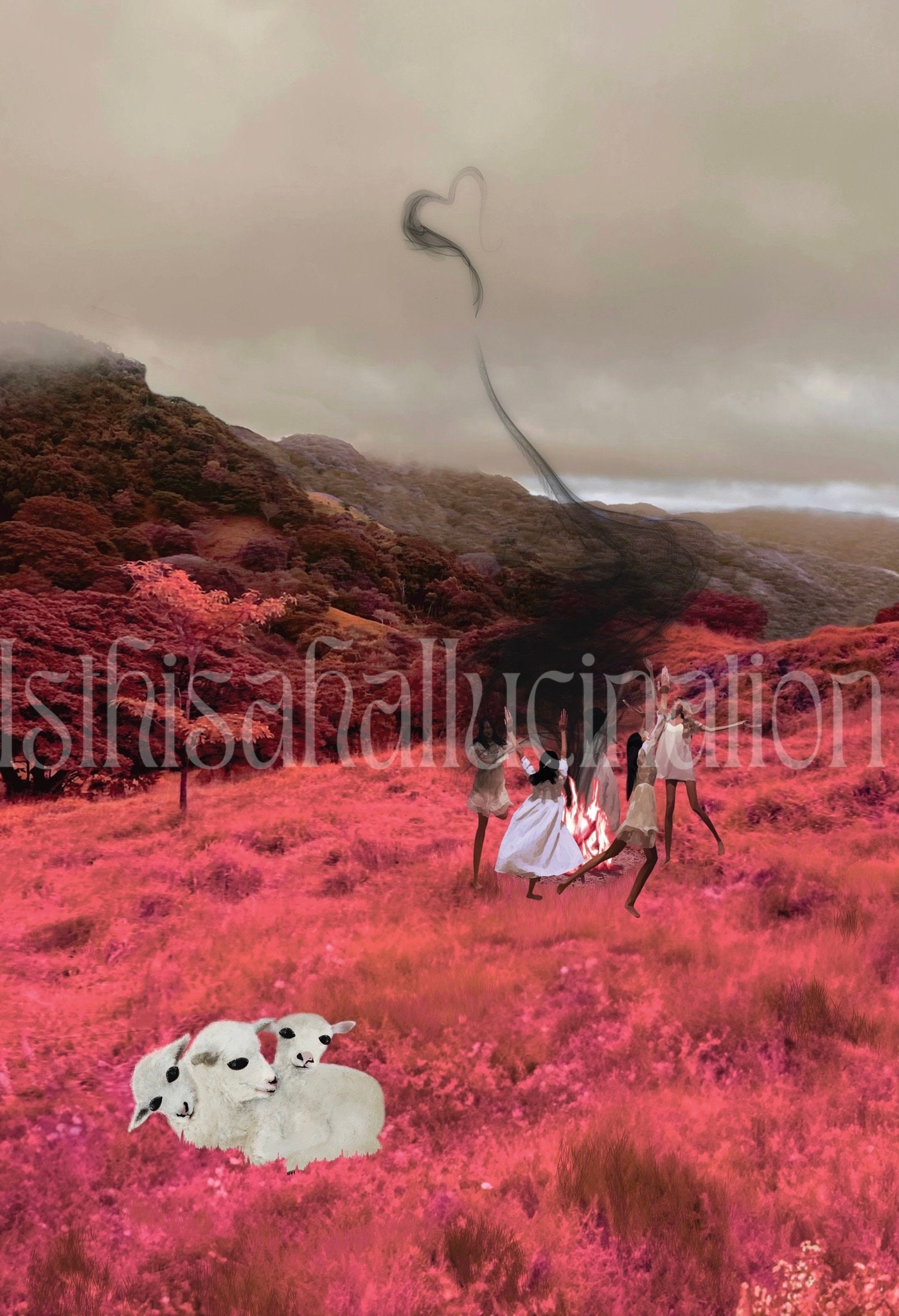 Girls Night Art Print Whimsical Art, Fantasy Surrealist Art, Lamb Art ...