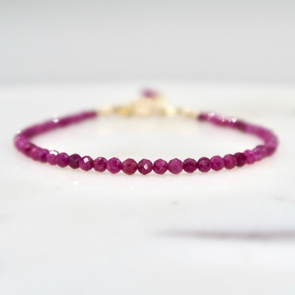 Ruby Bracelet - Etsy