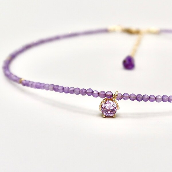 Amethyst Choker - Etsy