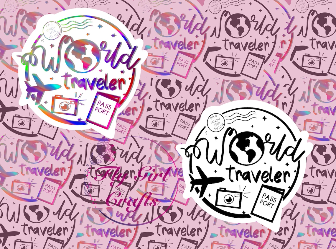 World Traveler Sticker, Cabin Crew Sticker, Aviation Sticker, Flight ...