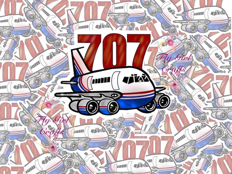 Boeing 707, Cabin Crew Sticker, Aviation Stickers, Gift for Pilots ...