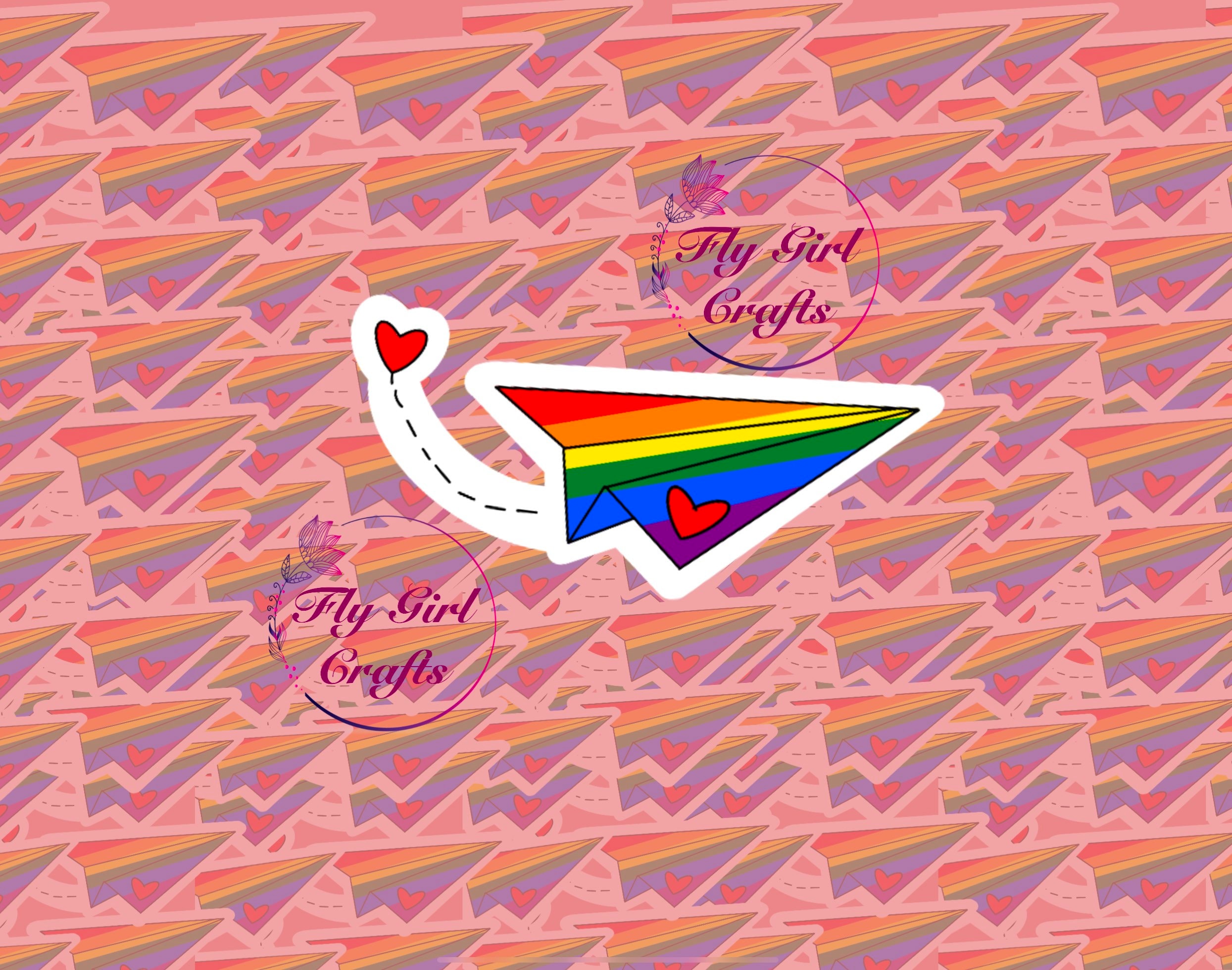 LGBT Pride, Paper Plane Sticker, Cabin Crew Sticker, Gift for Pilots ...