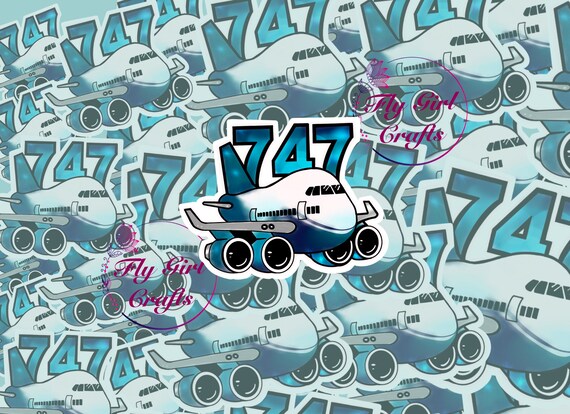 Boeing 747 Cabin Crew Sticker Aviation Sticker Gift for | Etsy