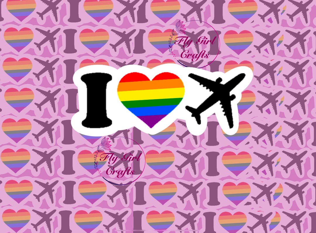 LGBT Pride | I Love Aviation, Cabin Crew Sticker, Aviation Sticker ...
