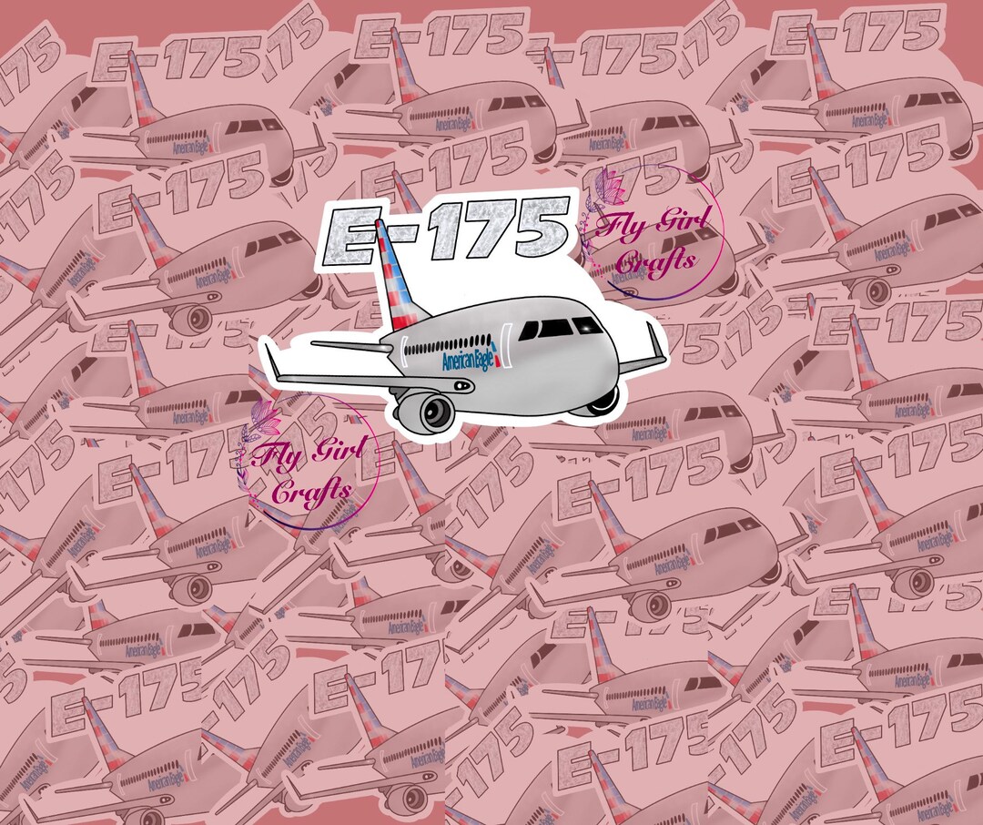 Embraer 175, Regional Crew, Aviation Sticker, Gift for Pilots, Flight ...