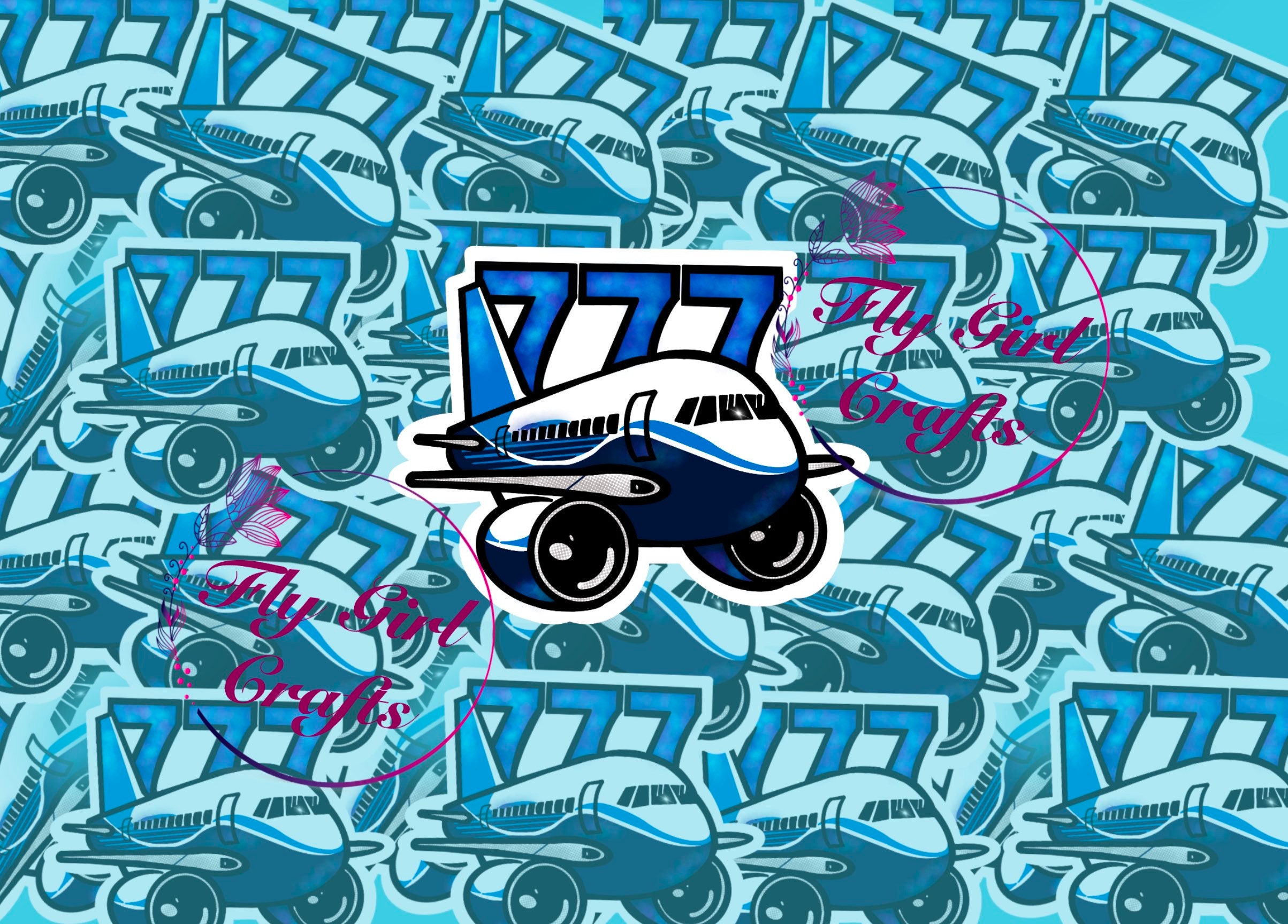 BOEING 777, Cabin Crew Sticker, Gift for Pilot, Flight Attendant Gift ...