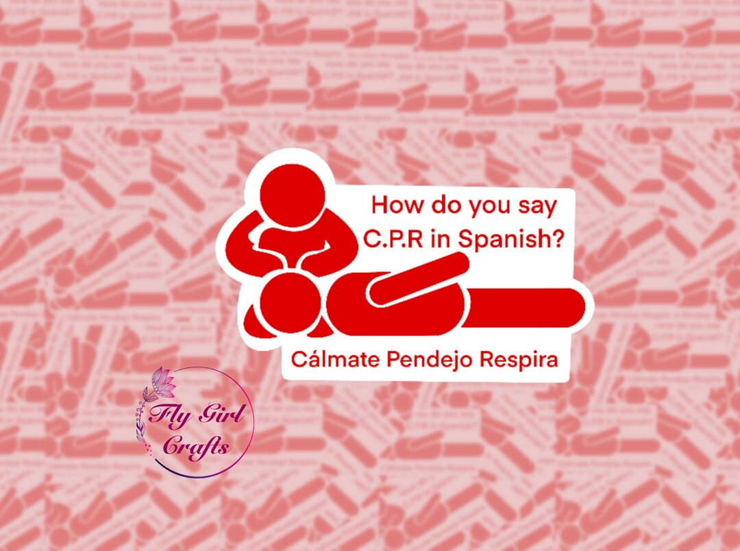 C.P.R in Spanish | Humor Stickers, Cabin Crew Sticker, Flight Attendant ...