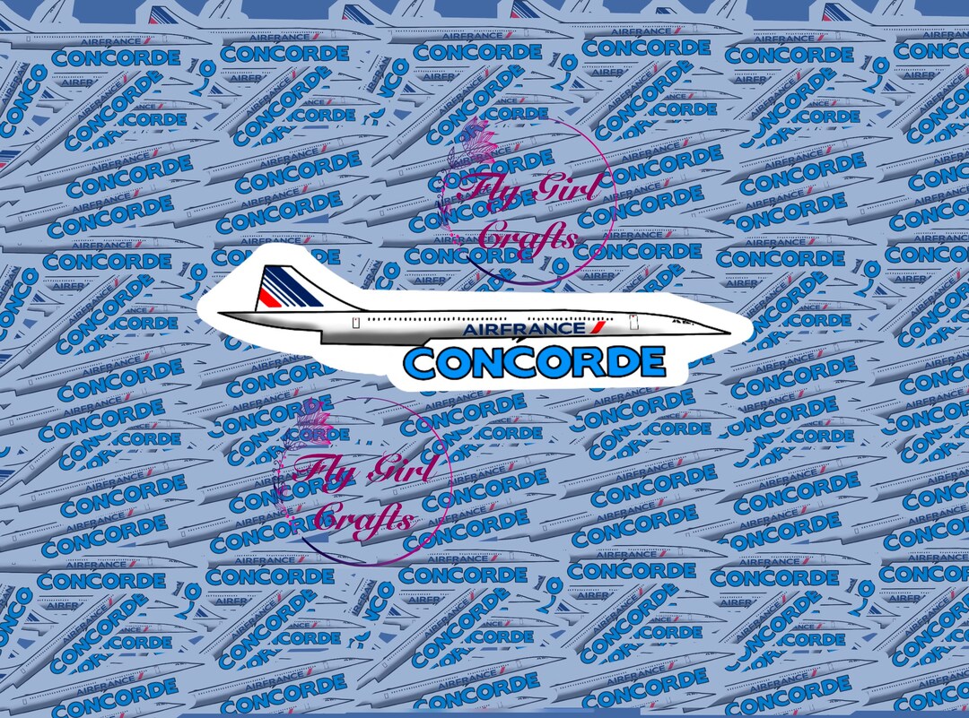 CONCORDE, Airplane Sticker, Aviation Love, Water Resistant Sticker - Etsy