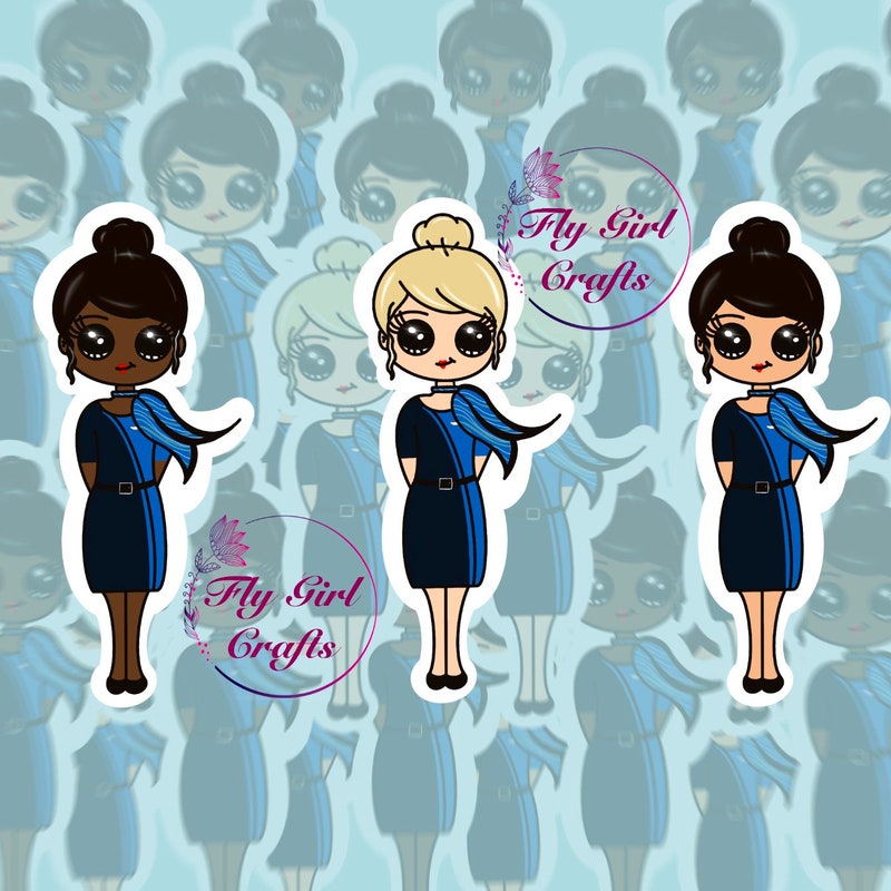 Flight Attendant Stickers - Etsy