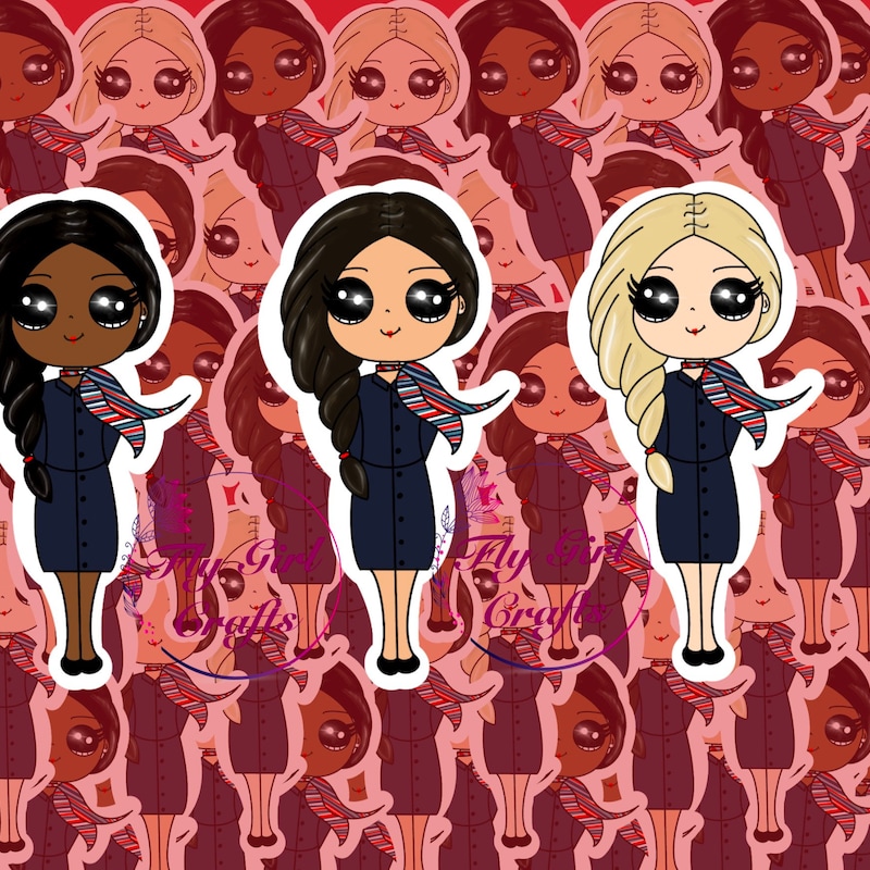 Flight Attendant Stickers - Etsy
