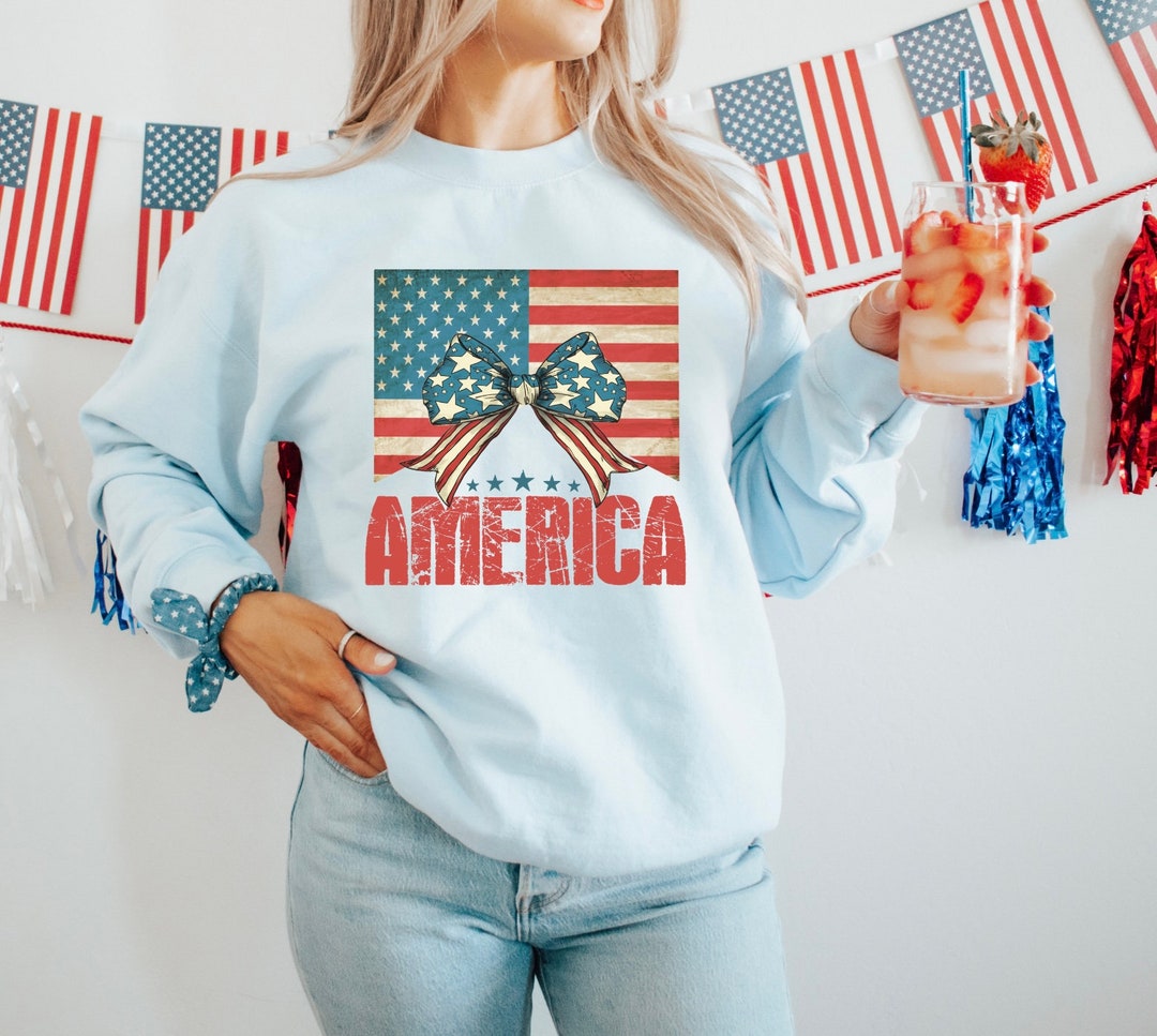 America Girly - Graphic Crew - NEW - DTF Printed - Etsy