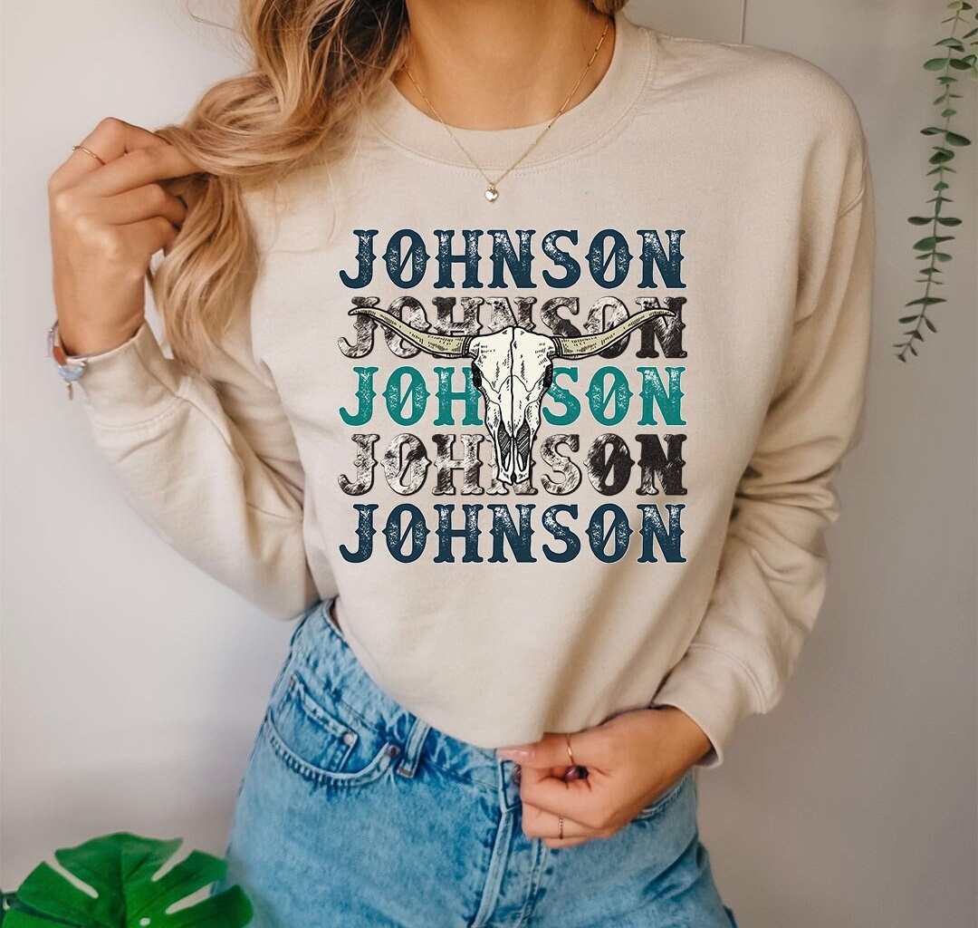 Johnson Graphic Crew Neck - DTF Printed - Etsy