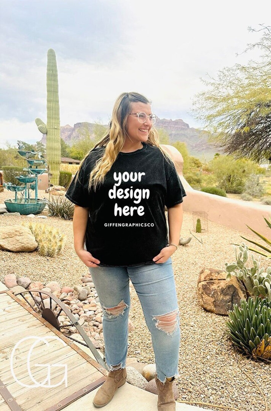 Colortone 1300 Black Acid Wash Mock up Style 1 / Colortone 1300 Tshirt ...