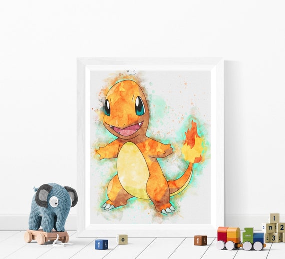 Pokemon-watercolor Pokemon Art-charmander Art pokemon Art | Etsy