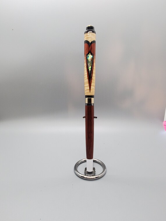Pool Cue Roller Ball Pen With Abalone Inlay and Curly French - Etsy