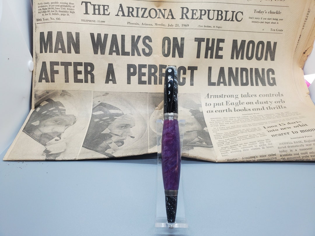 Moon Pen -has a Glittery Purple Sky Body and Attractive Markings on the ...