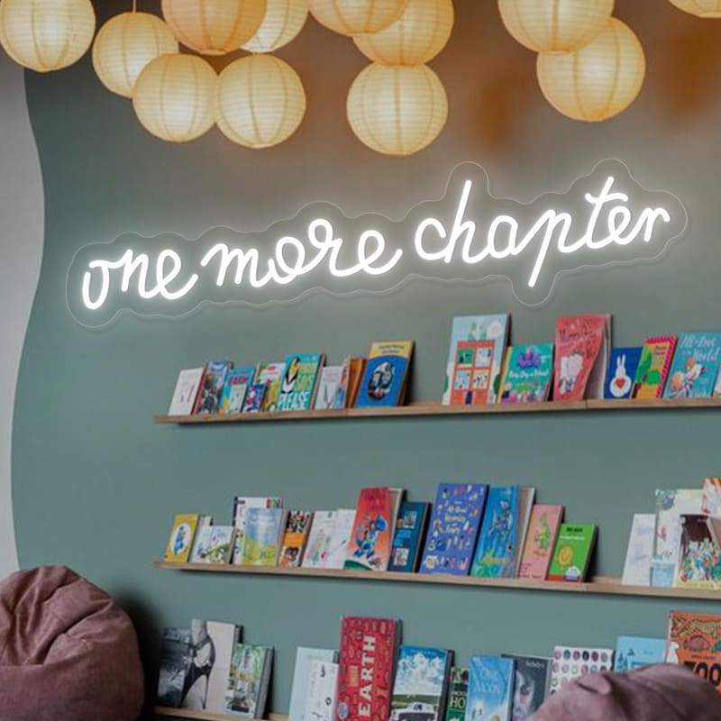 Light up Sign Bookshelf - Etsy