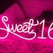 USB Sweet 16 Neon Sign Custom Your 16th Birthday Name LED Neon - Etsy