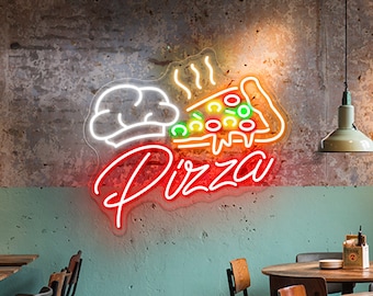 Pizza Neon Sign,custom Pizza Bar Led Sign,restaurant Food Neon Sign Art ...