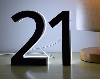 Backlit House Numbers - Etsy