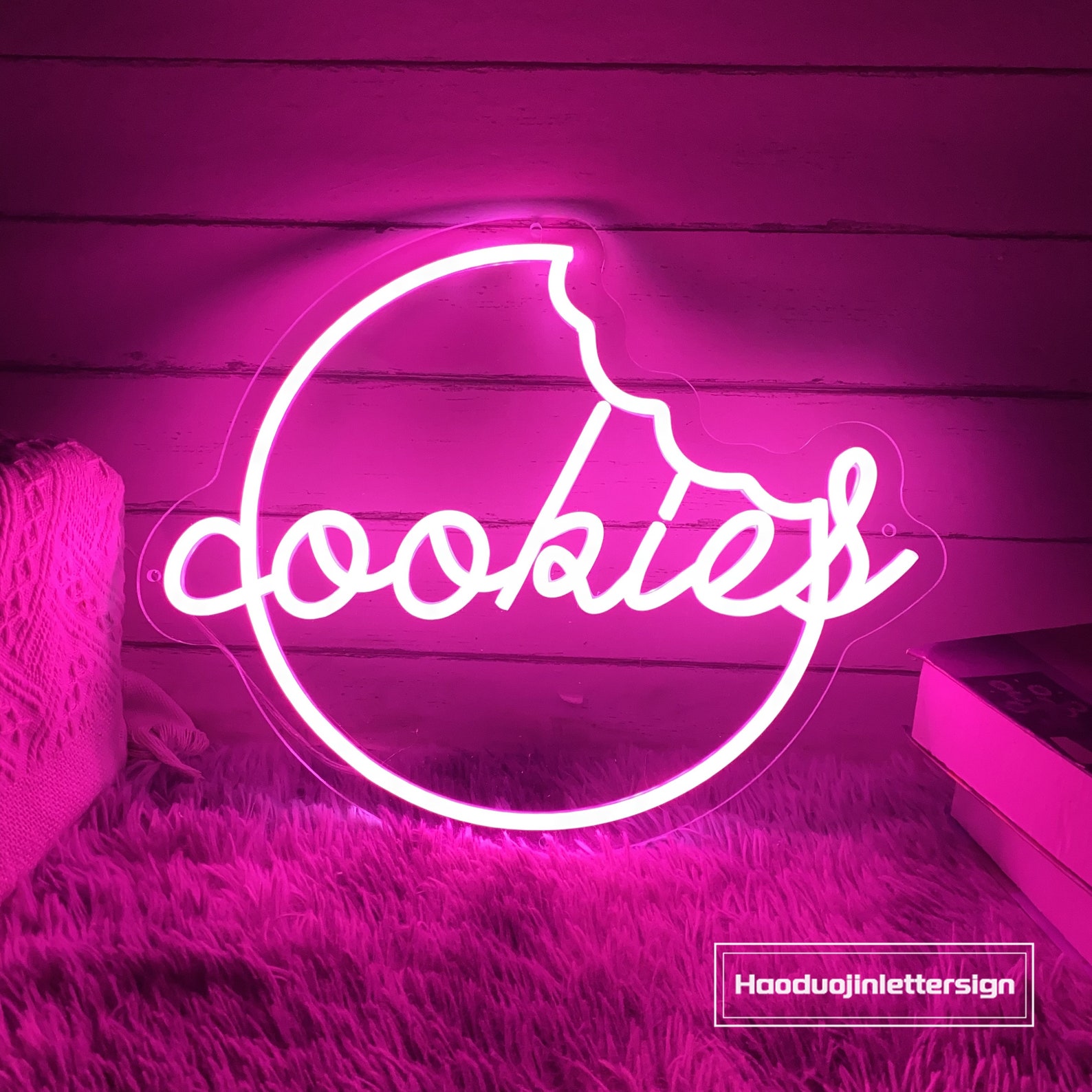 Cookies Neon Sign: Custom Bakery, Cafe, Home Decor LED Light - Etsy
