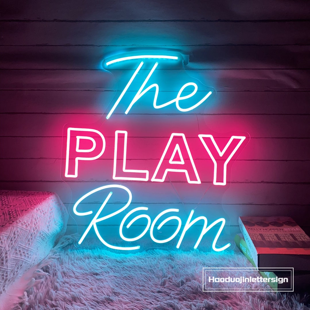 The Play Room Neon Sign Custom Playroom Game Room LED Neon Light Gaming ...