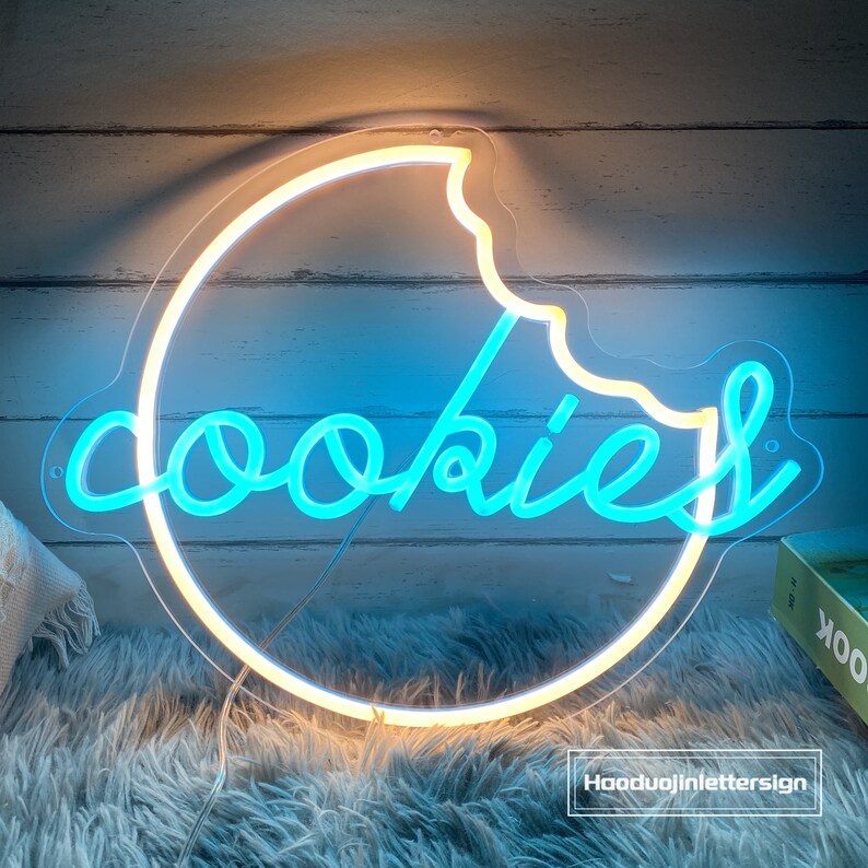 Cookies Neon Sign: Custom Bakery, Cafe, Home Decor LED Light - Etsy
