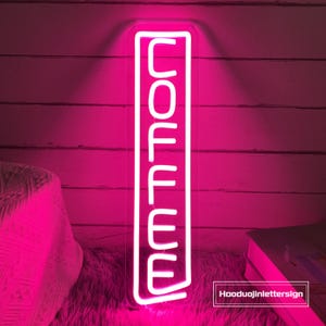 Coffee LED Neon Sign, Custom Coffee Bar Shop Cafe Drink Neon Light ...
