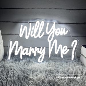 Will You Marry Me? Neon Sign, Custom Wedding LED Neon Light Wedding ...