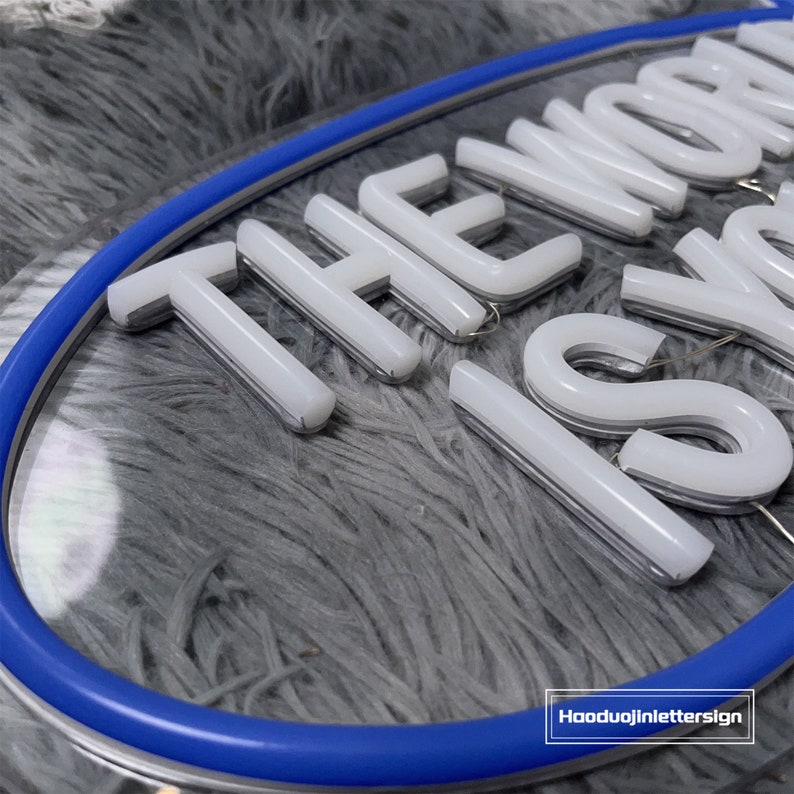 The World is Yours Blimp Custom LED Neon Sign Neon Light - Etsy