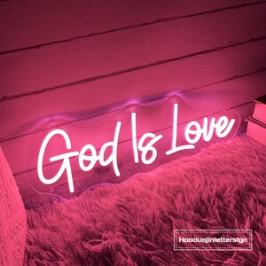 God is Love LED Neon Sign: Christian Home Decor - Etsy