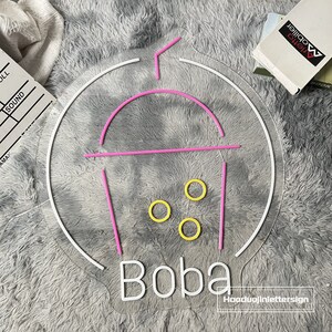 Custom Boba Tea LED Neon Sign: Coffee Shop Decor - Etsy UK