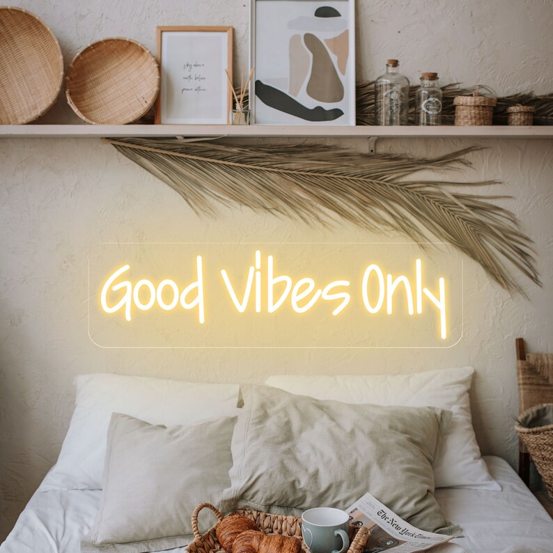 Good Vibes Only Custom LED Neon Sign Good Vibes Night Light - Etsy