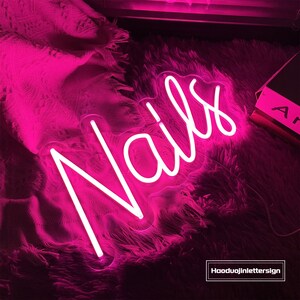 USB Nail LED Neon Sign Custom Nail Salon Beauty Salon Studio - Etsy
