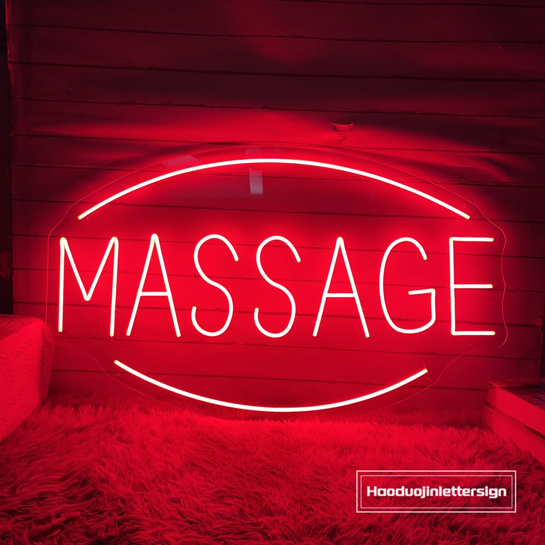 Massage Neon Sign, Custom Massage Therapy Body Care Spa Salon LED Neon ...