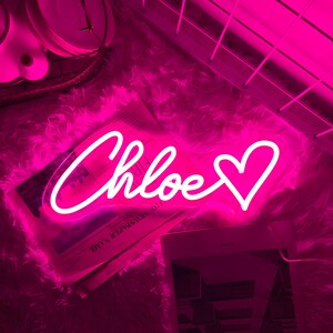 Custom Name LED Neon Sign Girl Personalized Christmas Gift Night Light ...