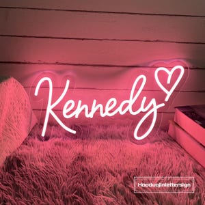 Custom Name LED Neon Sign, Personalized Girl Baby Kid's Room Bedroom ...