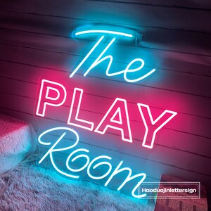 The Play Room Neon Sign, Custom Playroom Game Room LED Neon Light ...