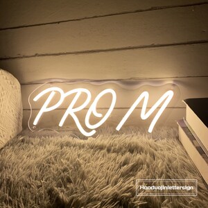 Prom LED Neon Sign, Custom Congrats Grad Dance 2025 Prom Party Decor ...