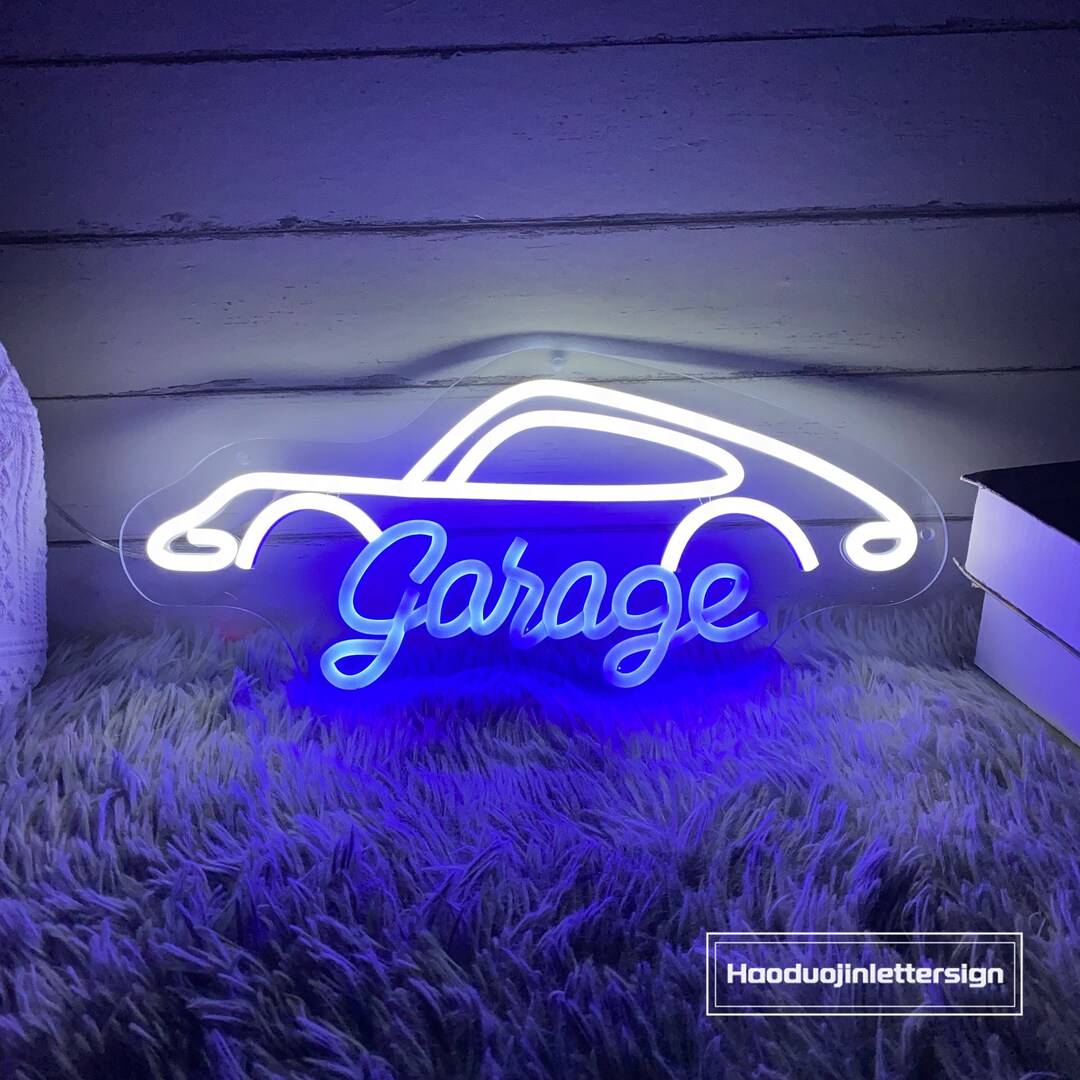 Car Garage Neon Sign, Custom Garage LED Neon Light Home Wall Decor Auto ...
