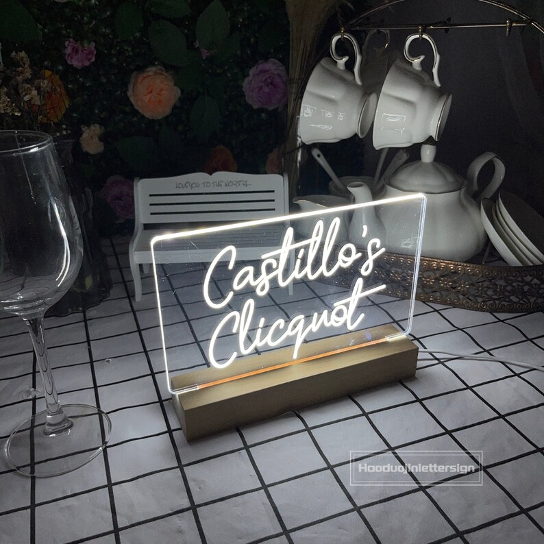 Custom Night Light Engraved Name Photo Plaque USB Power LED - Etsy