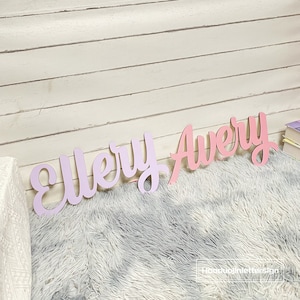Custom Wood Name Sign, Wooden Name Sign Nursery Baby Kids Room Wall ...