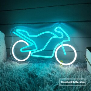 Motorcycle Neon Sign, Custom Garage Motorbike Sportbike LED Neon Light ...
